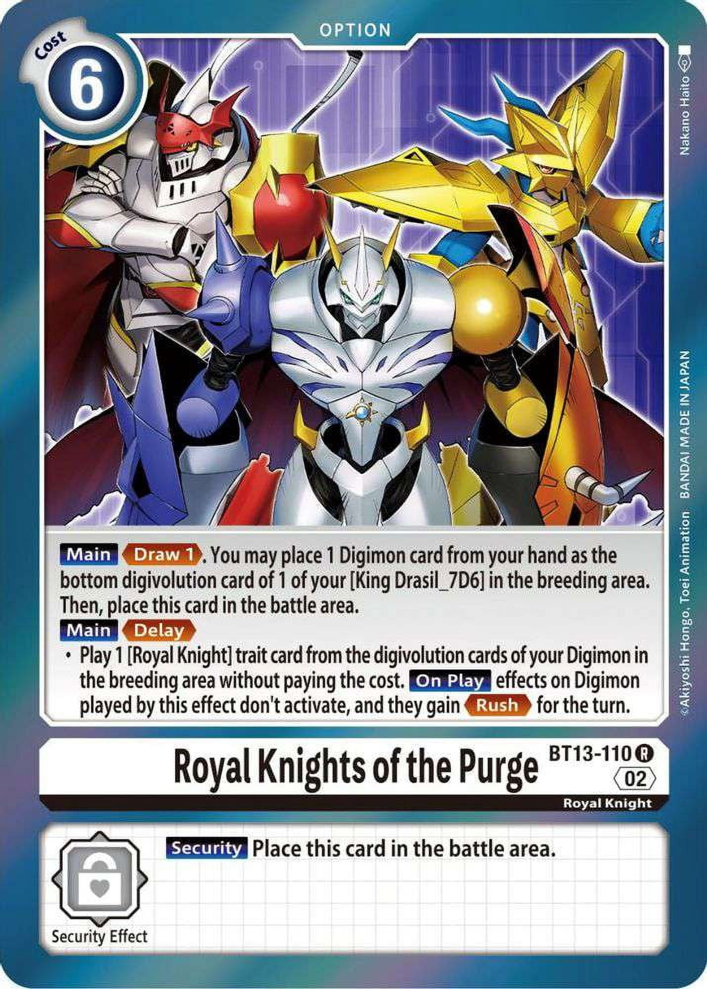 Digimon Versus Royal Knights Rare Royal Knights of the Purge BT13-110 ...
