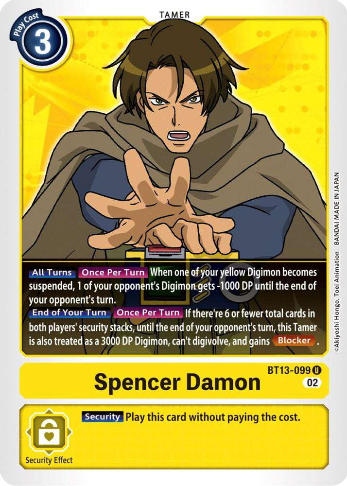 Digimon Versus Royal Knights Uncommon Spencer Damon BT13-099 - Walmart.com