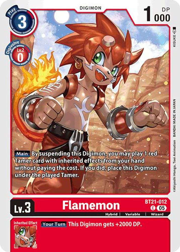 Digimon World Convergence Common Flamemon BT21-012 - Walmart.com