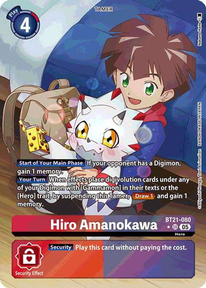 Digimon World Convergence Super Rare Hiro Amanokawa BT21-080 (Alternate ...