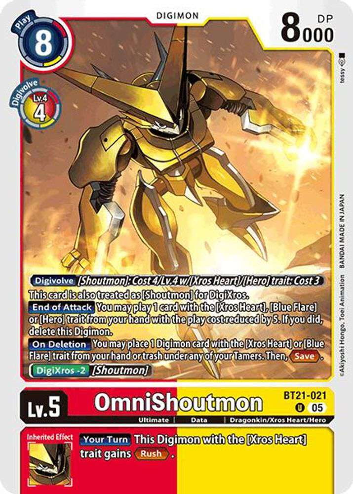 Digimon World Convergence Uncommon OmniShoutmon BT21-021 - Walmart.com
