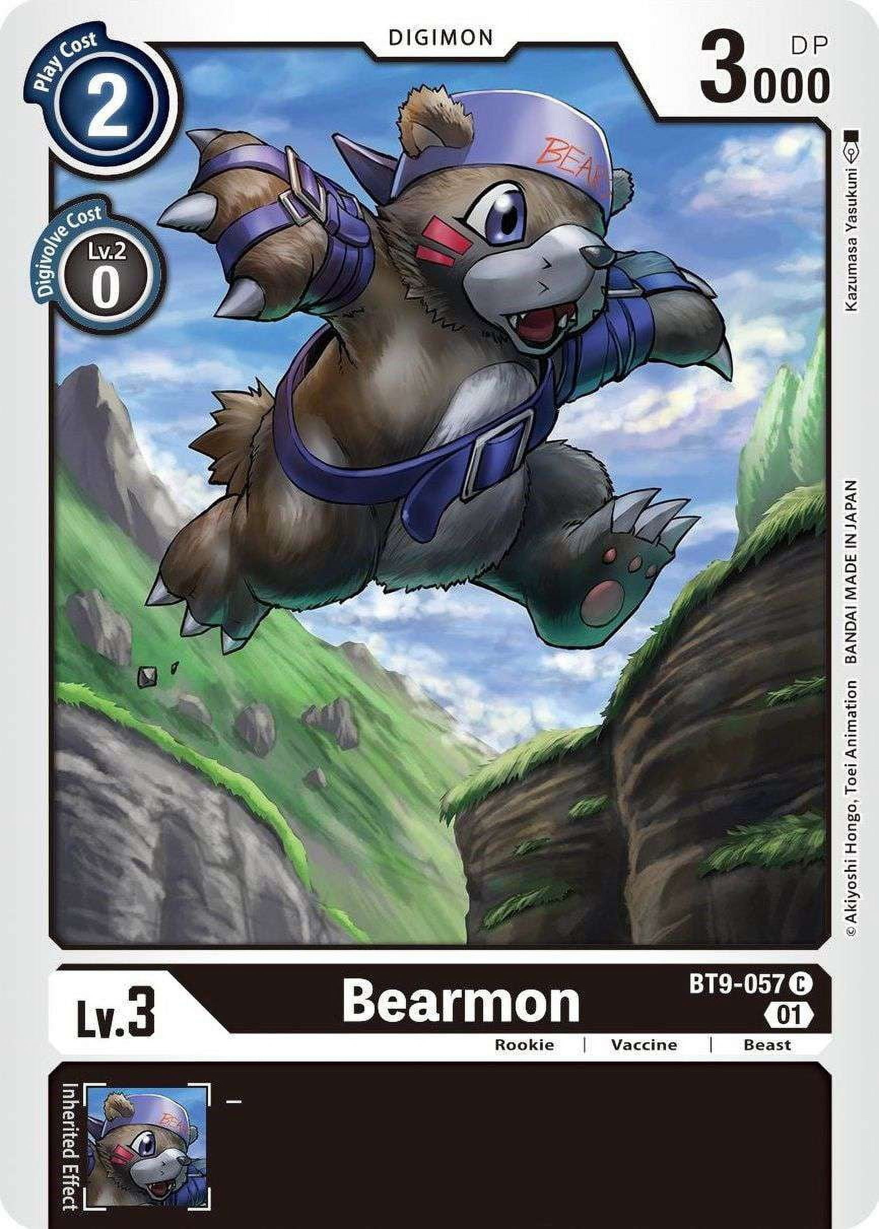 Digimon X-Record Common Bearmon BT9-057 - Walmart.com