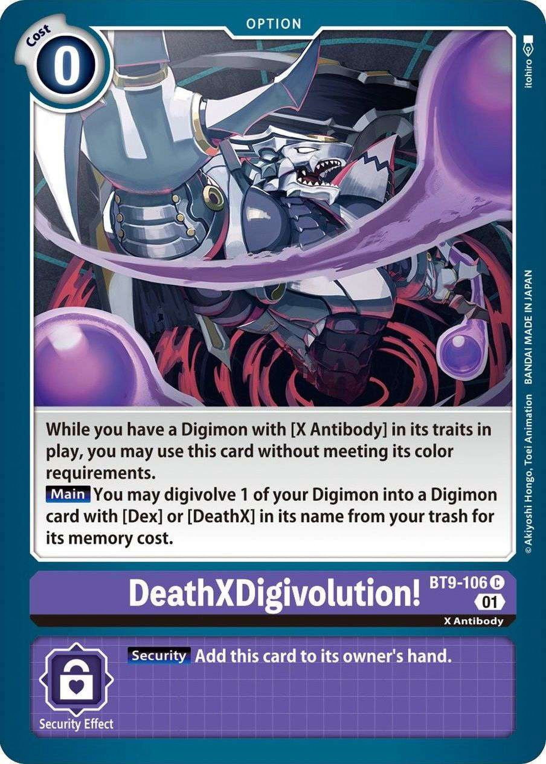 Digimon X-Record Common DeathXDigivolution! BT9-106 - Walmart.com