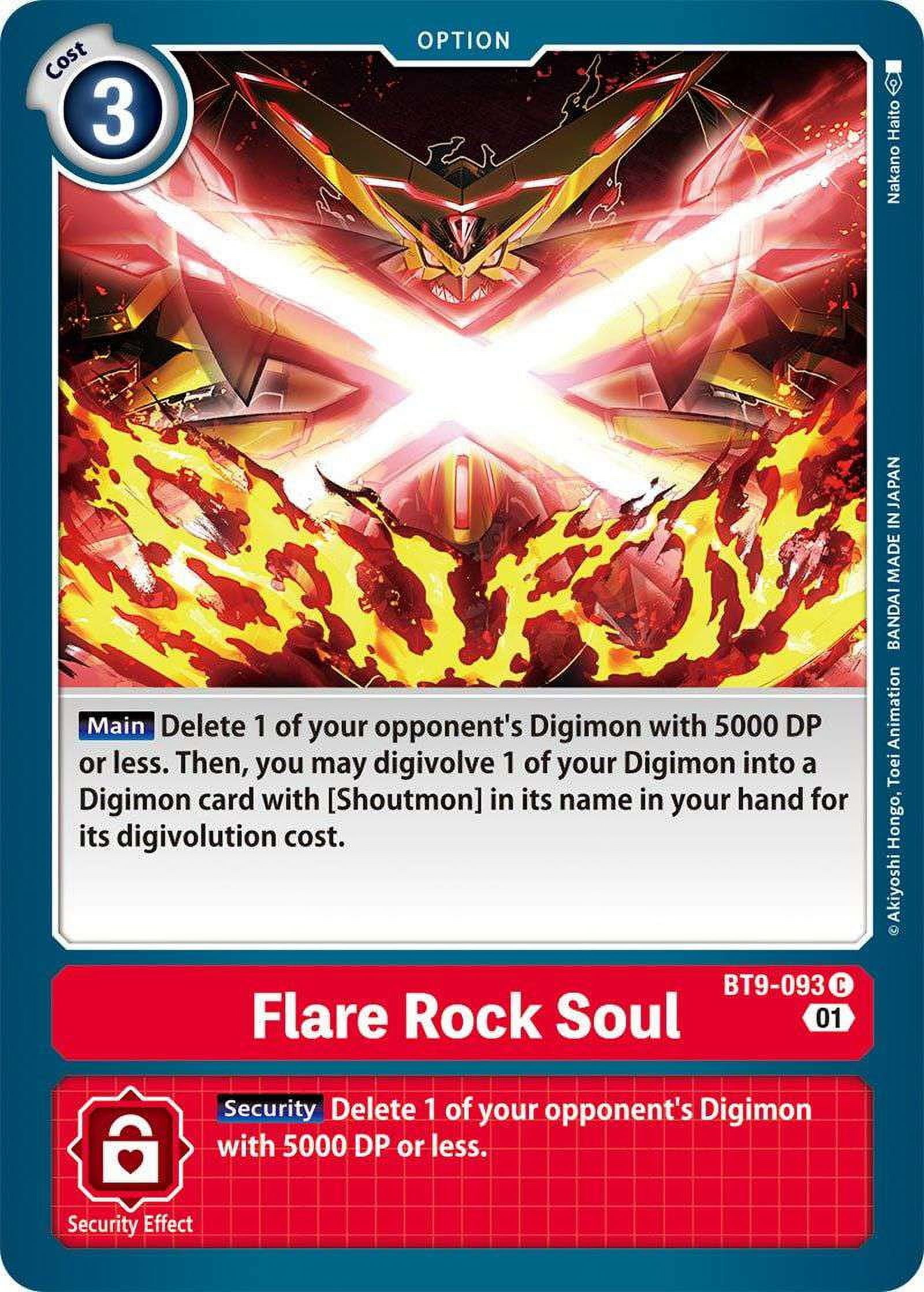 Digimon X-Record Common Flare Rock Soul BT9-093 - Walmart.com