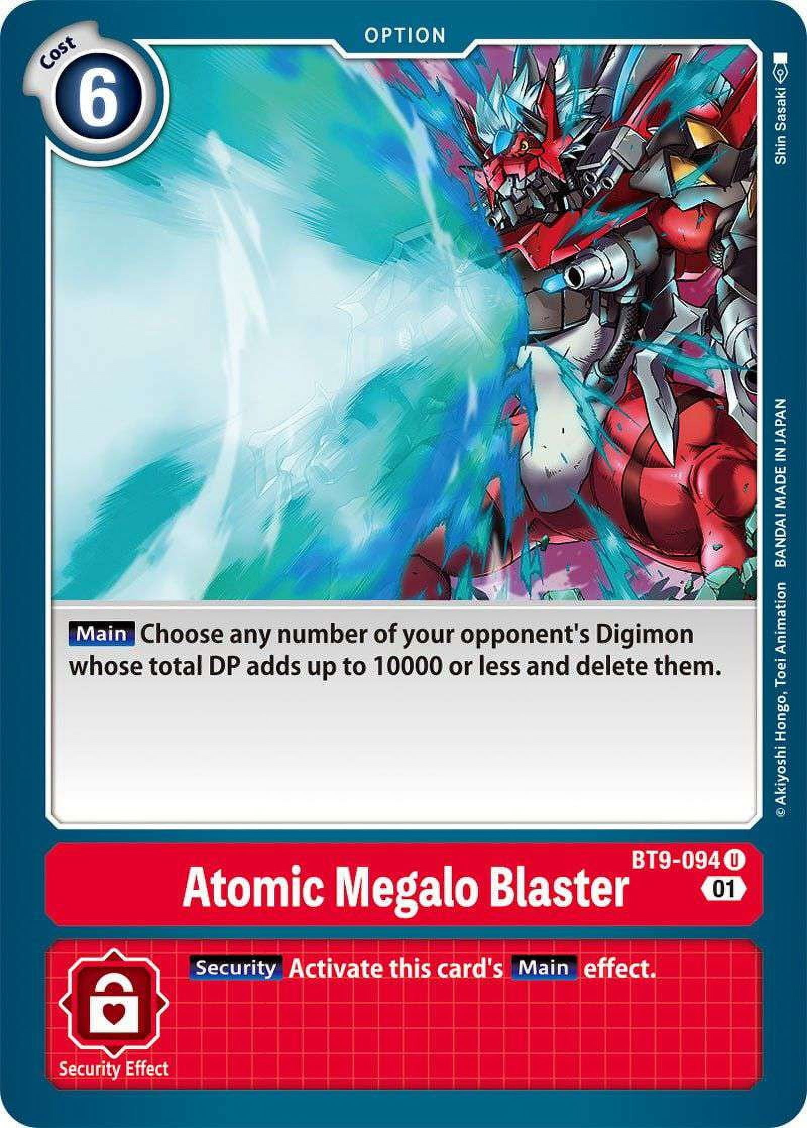 Digimon X-Record Uncommon Atomic Megalo Blaster BT9-094 - Walmart.com