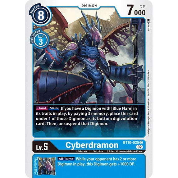 Digimon Xros Encounter Common Cyberdramon BT10-025 - Walmart.com