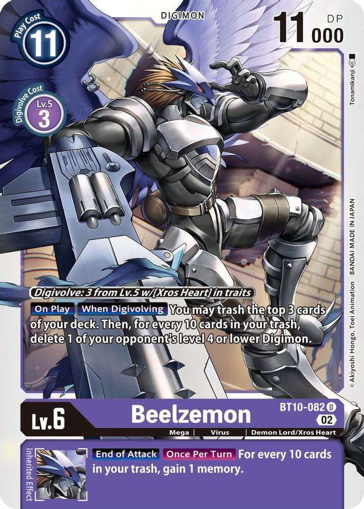 Digimon Xros Encounter Uncommon Beelzemon BT10-082 - Walmart.com