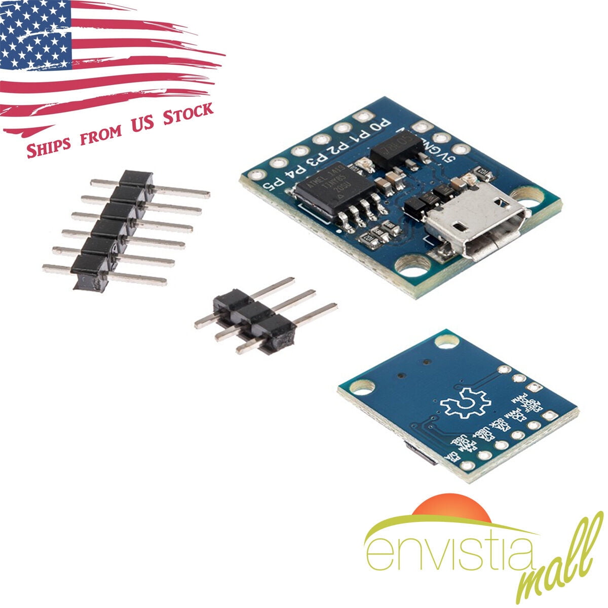 Digispark Kickstarter ATTINY85 Micro USB Development Board - Walmart.com
