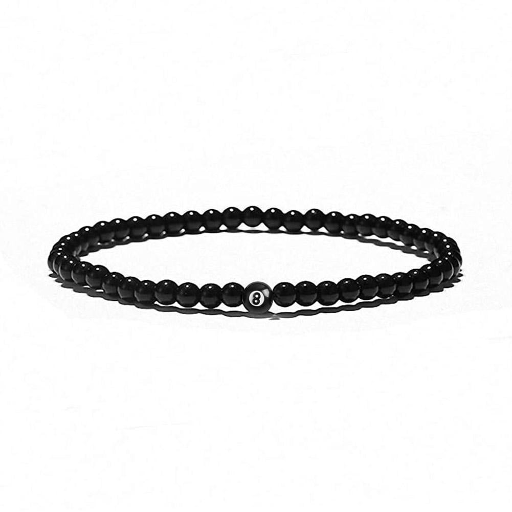 Digit 8 Lucky Number Bracelet Beaded Obsidian Bracelet Jewelery C4W3 ...