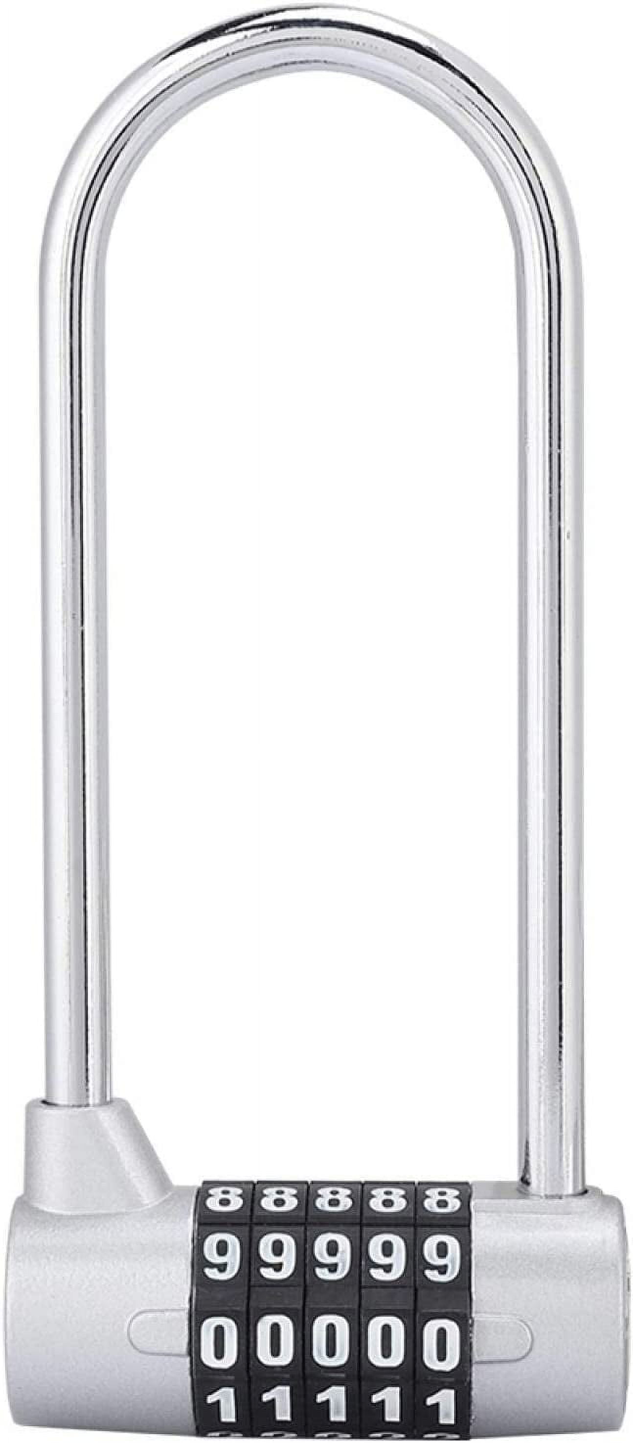 Digit Combination Padlock Alloy Safety U Shaped Code Lock Long Locker ...