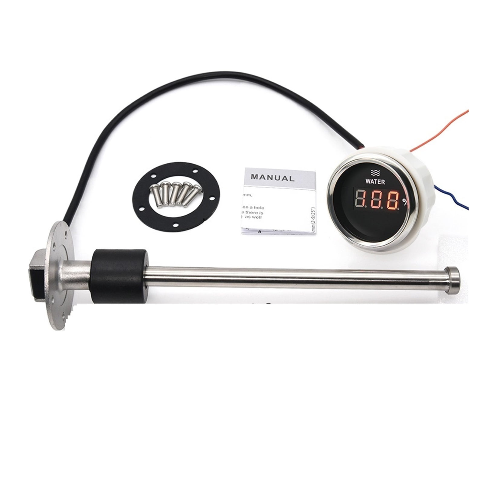 Digital 0-190ohm Water Level Gauge With Fuel Level Sensor For Universal ...