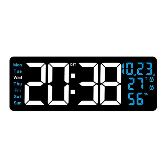 Digital 16 2 inch LED wall clock with remote and 10 level brightness ...