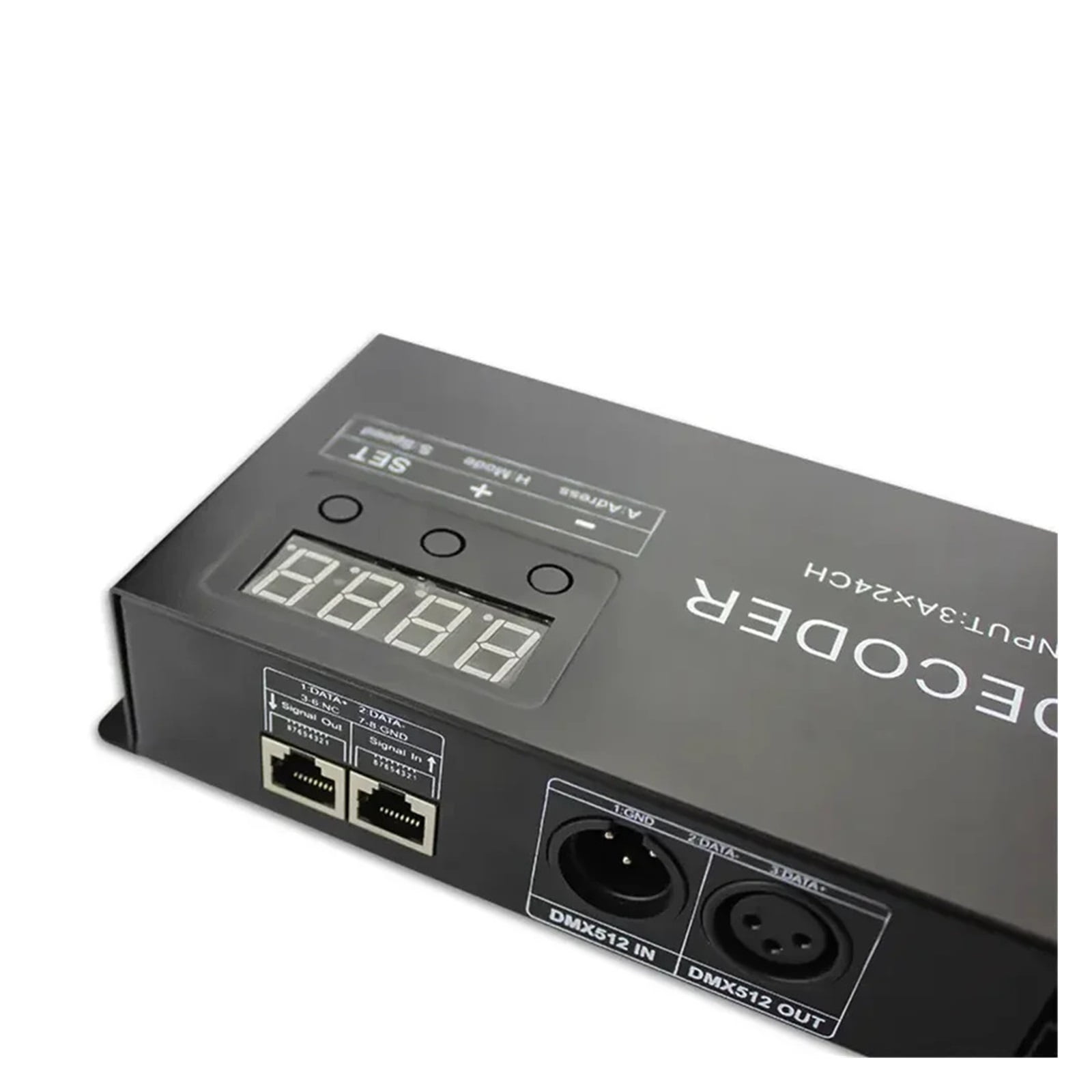 Digital 24CH RGB DMX512 Decoder, Stage Engineering Master Station Lighting 5-24V DMX 512 ...