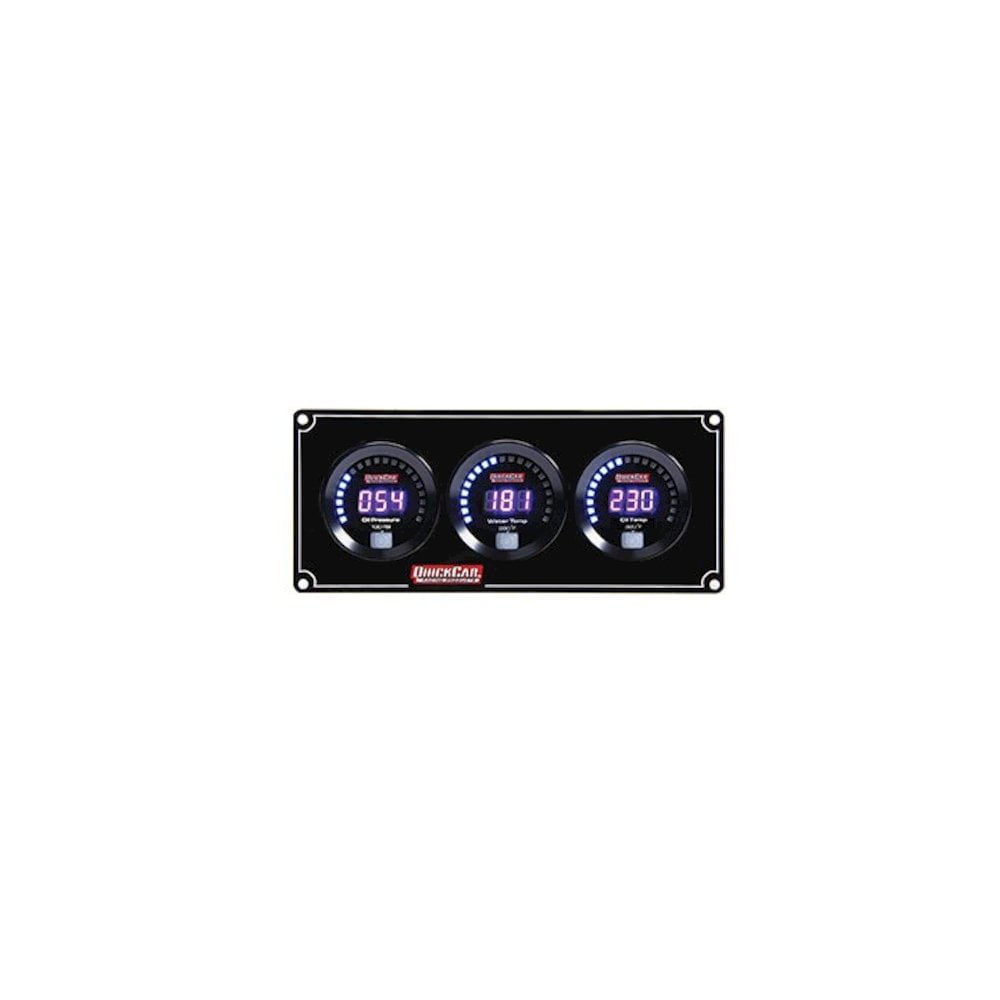 Quickcar Racing Products Digital 3-Gauge Panel OP/WT/OT - Walmart.com