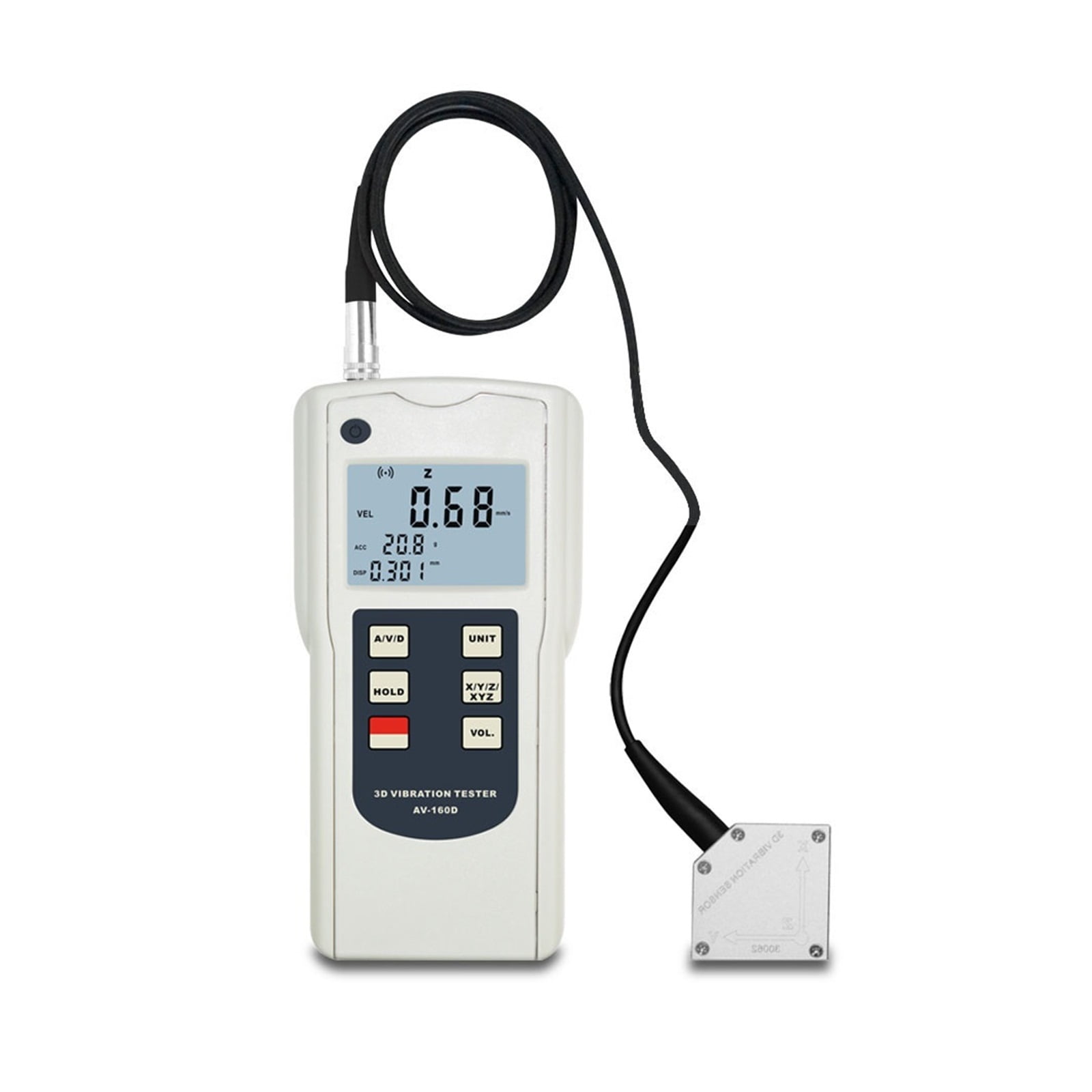 Digital 3D Triaxial Vibration meter AV-160D Vibration Tester 10 Hz ~ 1K ...