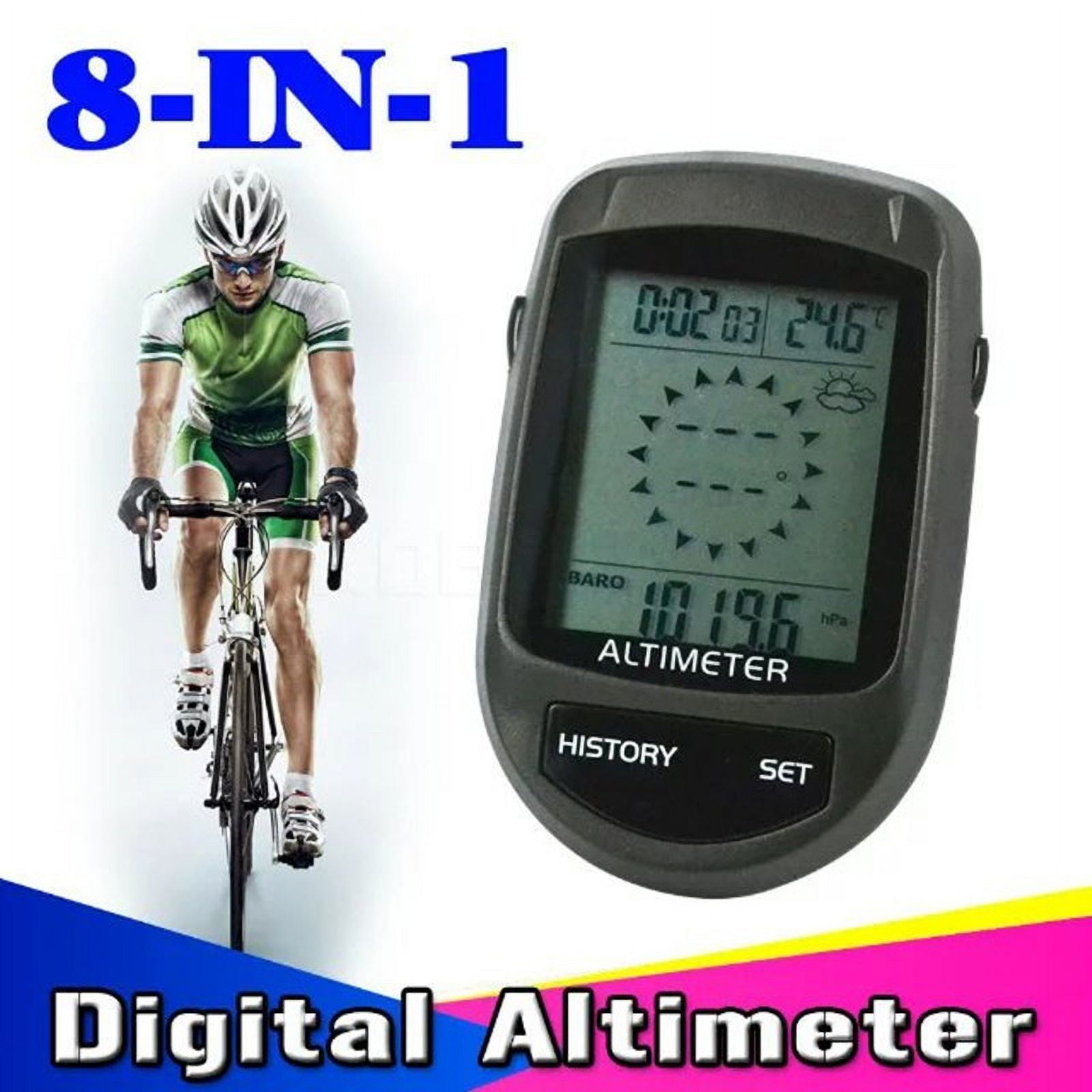 Digital 8 in1 LCD Backlight Bicycle Altimeter Compass Cycling Barometer ...