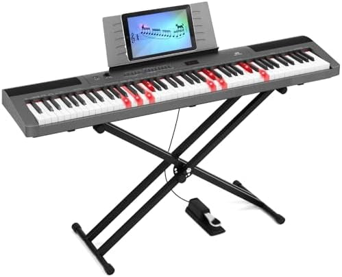 Digital 88 Key Semi Weighted for Beginners, 88 Key Weighted Keyboard ...