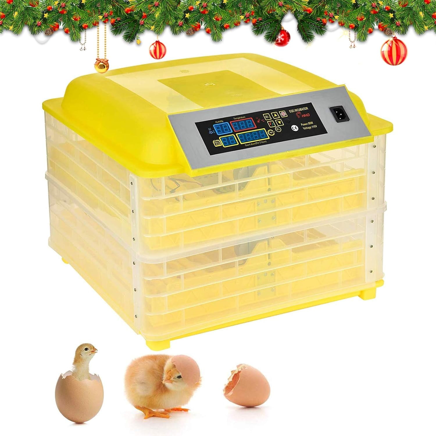 Digital 96 Egg Incubator for Hatching Eggs with Automatic Turner Intelligent Temperature ...