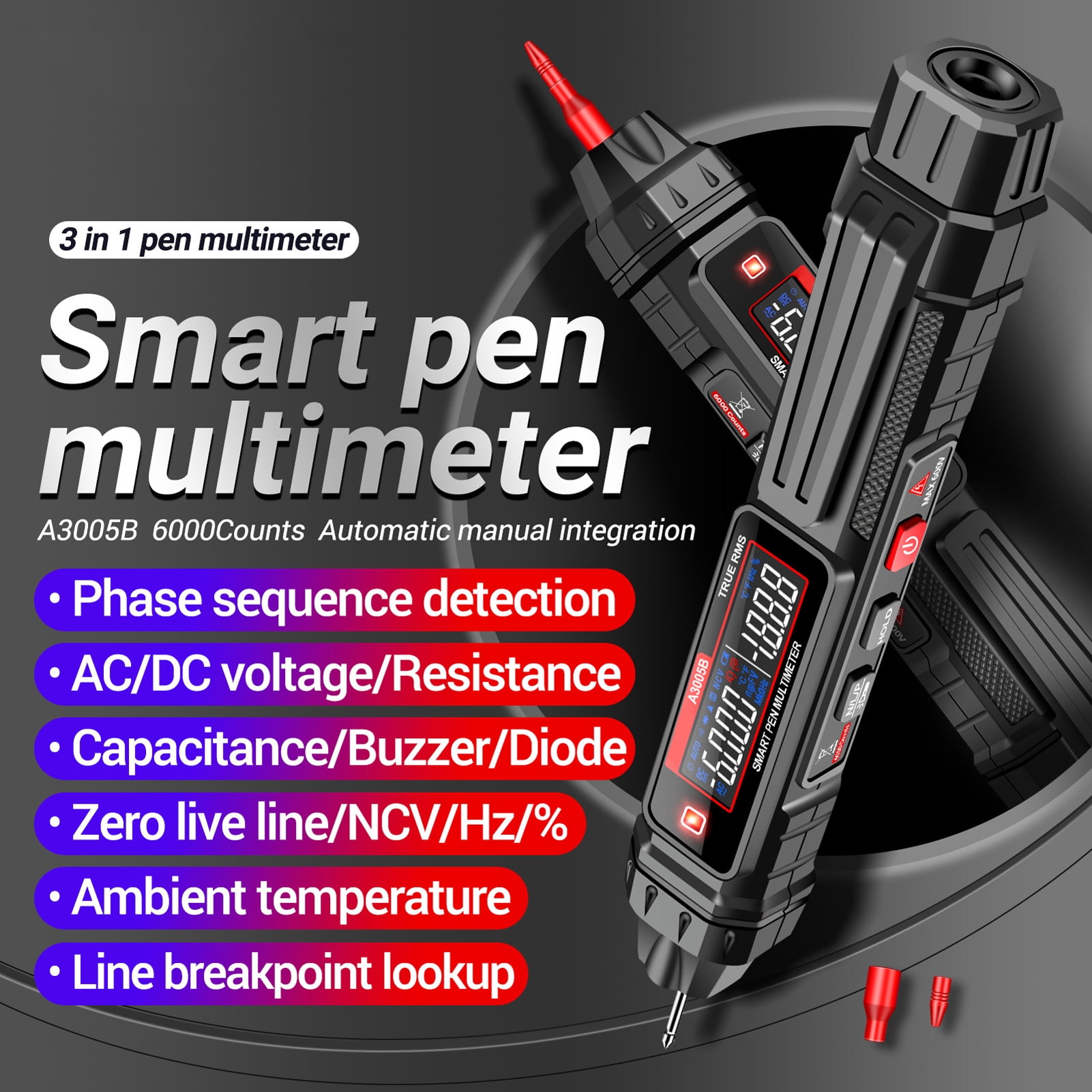 Digital ANENG A3005A/B Digital Intelligent Professional Multimeter ...