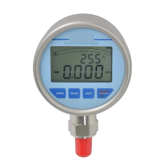 Digital Air Oil Pressure Gau, Accuracy 0.1% Diaphragm Stainless Steel 316L Backlight Fuel Water ...