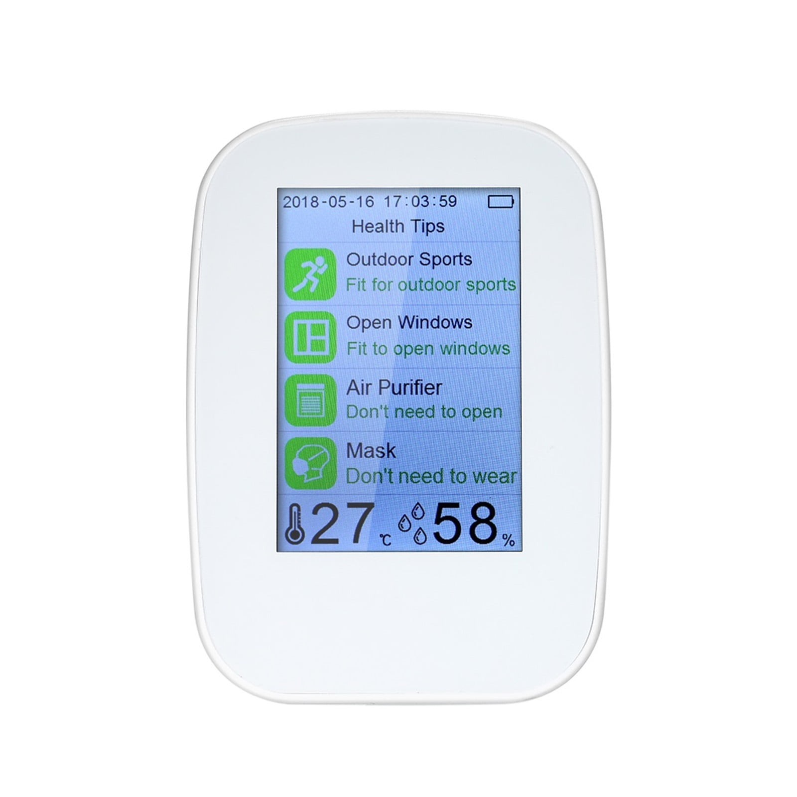 Digital Air Quality Detector Indoor/Outdoor HCHO & TVOC Tester CO2 ...