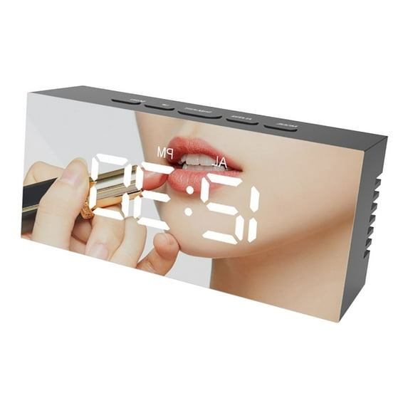 Digital Alarm Clock under $5! Yrmaups Mirror Digital Alarm Clock, LED ...