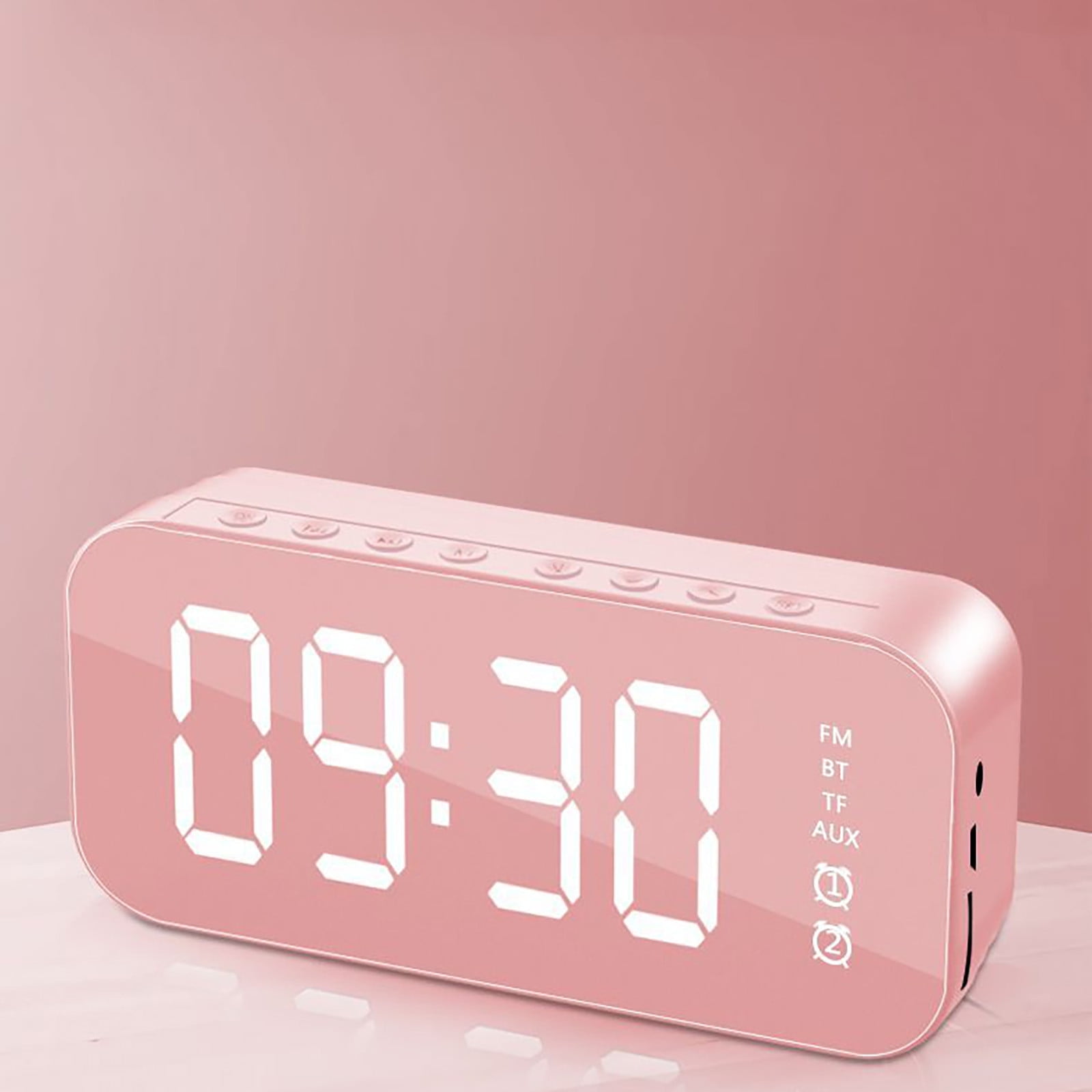 Digital Alarm Clock A18 Rectangular Subwoofer Mirror Wireless Bluetooth ...