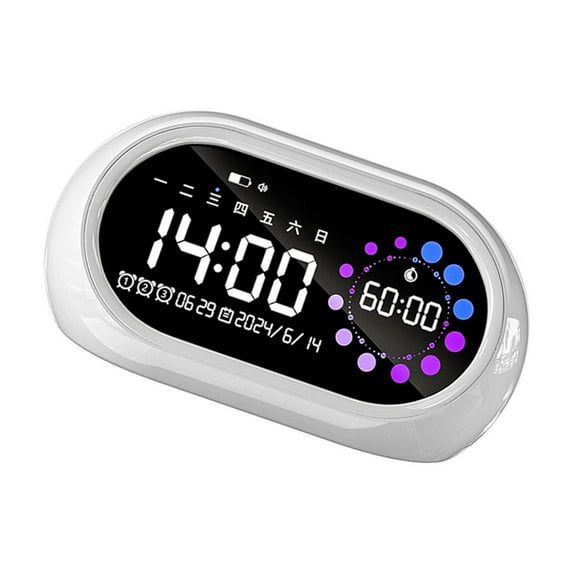 Digital Alarm Clock Adjusts Volumes Portable 3 Alarms LED Display ...