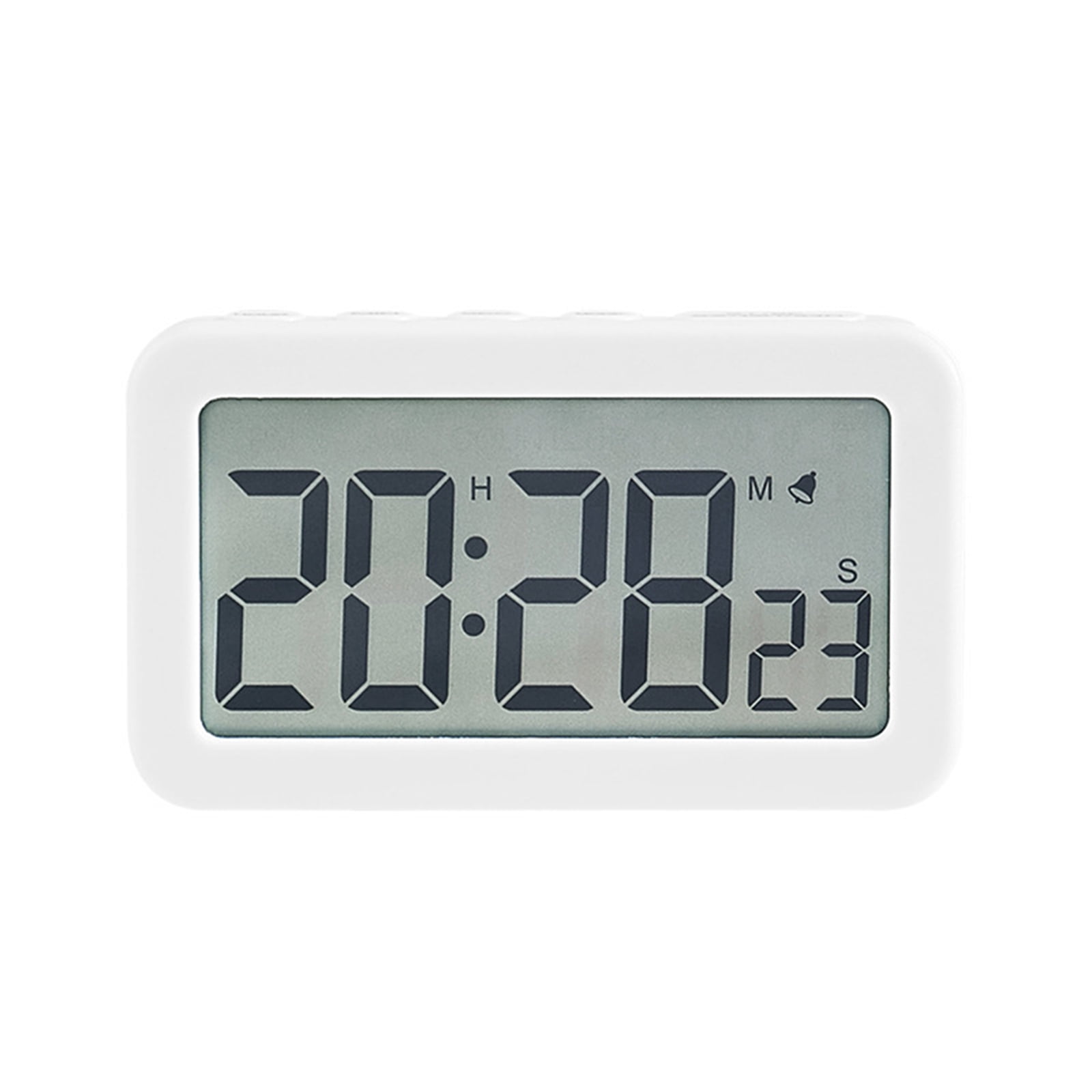 Digital Alarm Clock Battery Operated 12/24H LCD Display Desktop Clock ...