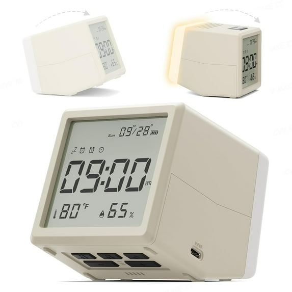 Digital Alarm Clock, with Battery Powered, Dimmable Night Light ...