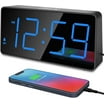 Sharp Alarm Clock with 2X Outlets, Surge Protect, Rapid USB Charge, LED ...