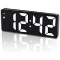 Digital Alarm Clock for Bedroom,Mirror Surface LED Electronic Clocks ...