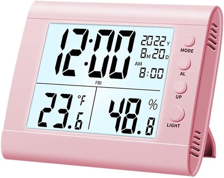Digital Alarm Clock for Bedrooms, Multifunction Thermometer Hygrometer ...