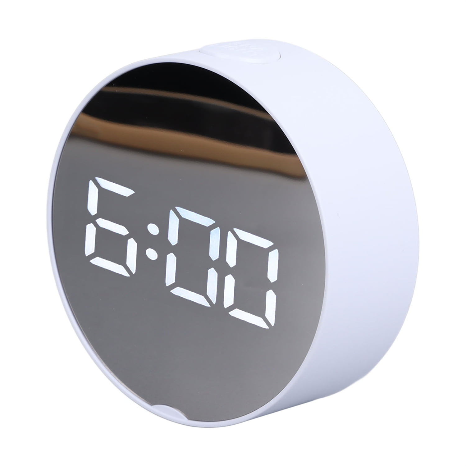 Digital Alarm Clock, Big Round Screen LED Mirror Alarm Clock for ...