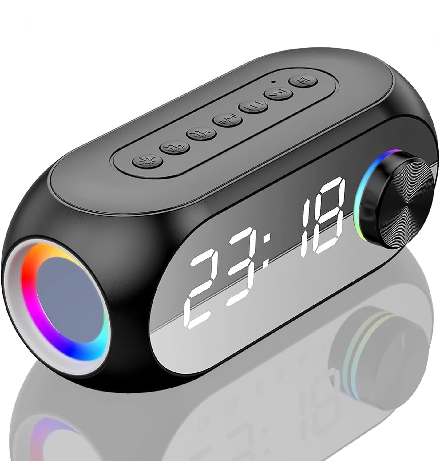 Digital Alarm Clock Bluetooth Speaker with Fm Radio, Digital Smart ...