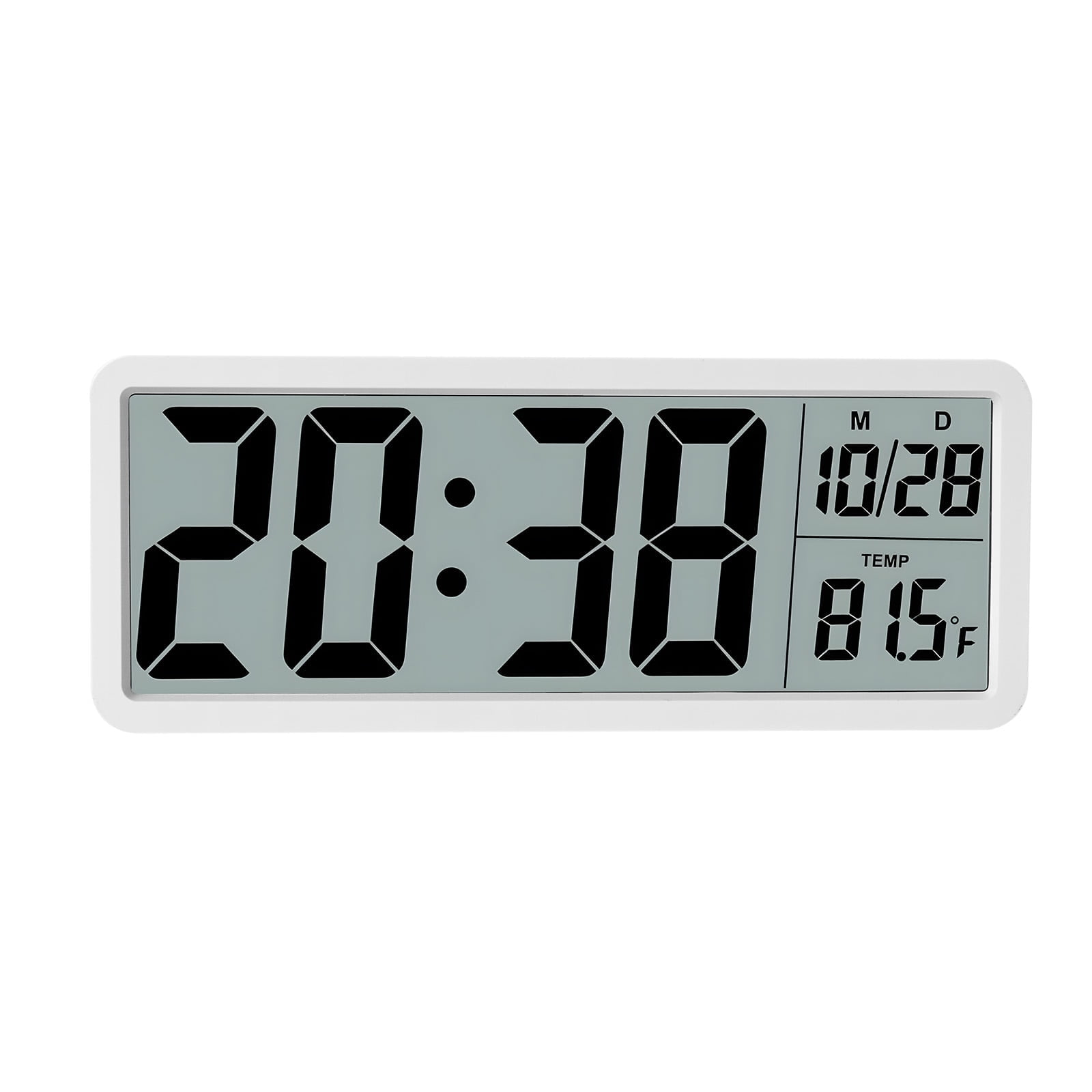 Lzvxtym Digital Alarm Clock LED Wall Clock with Temperature Display for ...