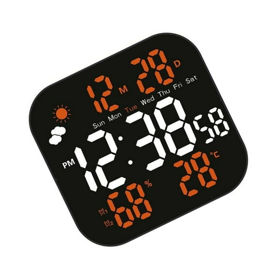 Digital Alarm Clock Desk Clock for Living Room Bedroom with Led Display ...