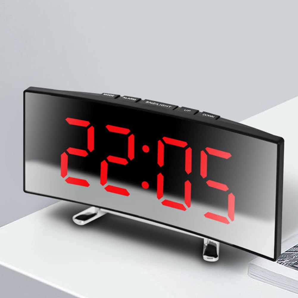 Digital Alarm Clock Desktop 6.5 Inch LED Display Screen Electronic ...