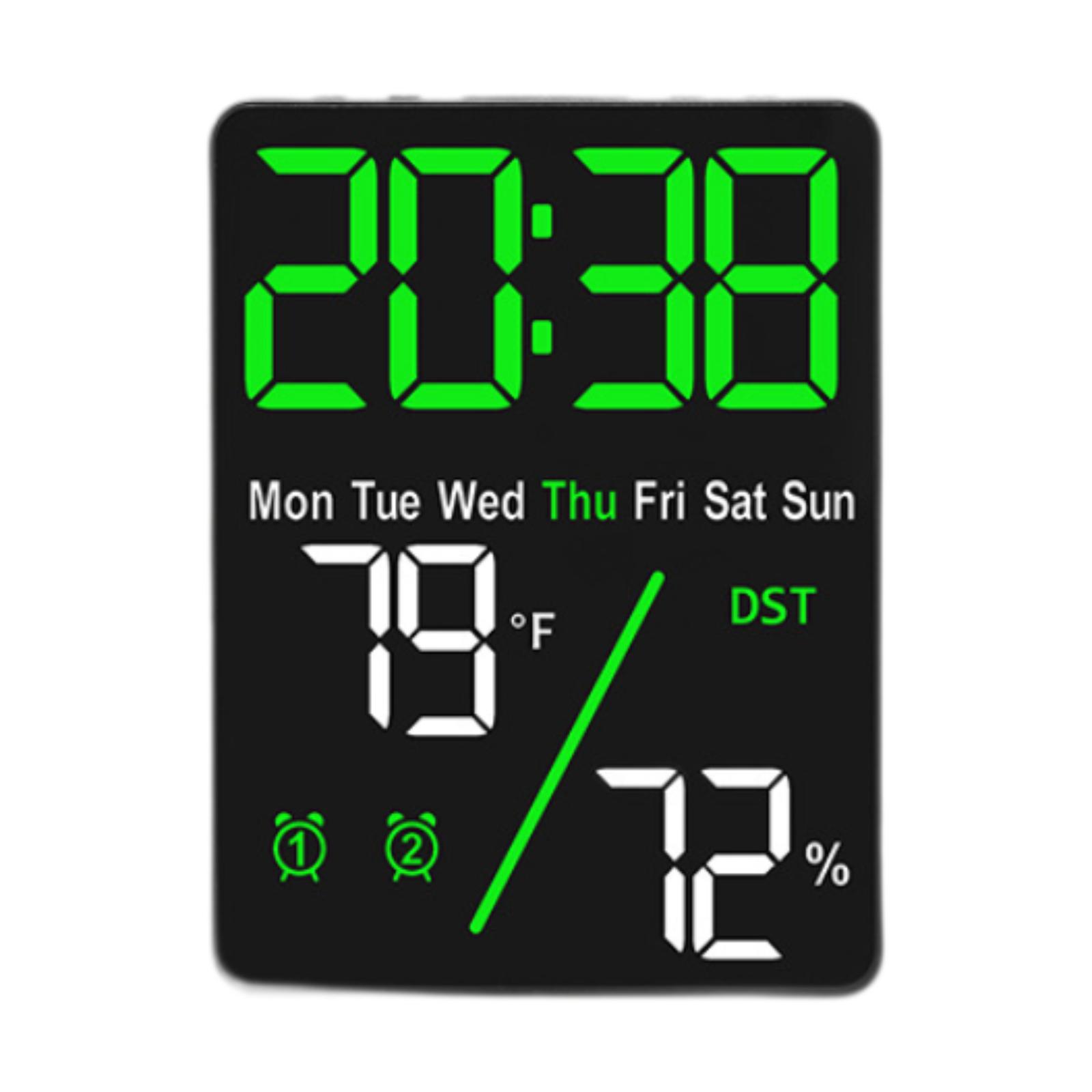 Digital Alarm Clock Display Temperature Date Week Timing Table Clock ...