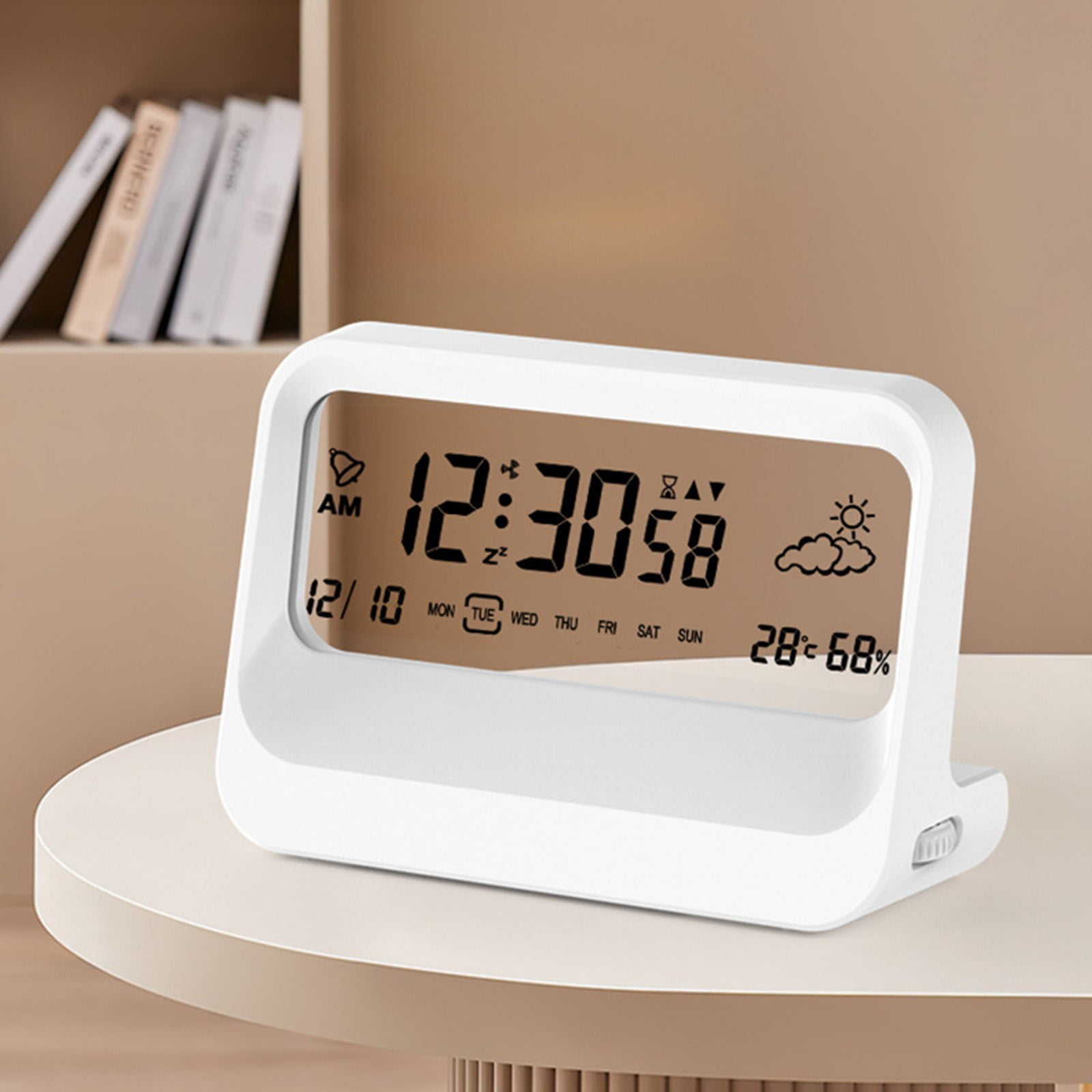 Digital Alarm Clock with Indoor Temperature, Battery Operated,Snooze ...