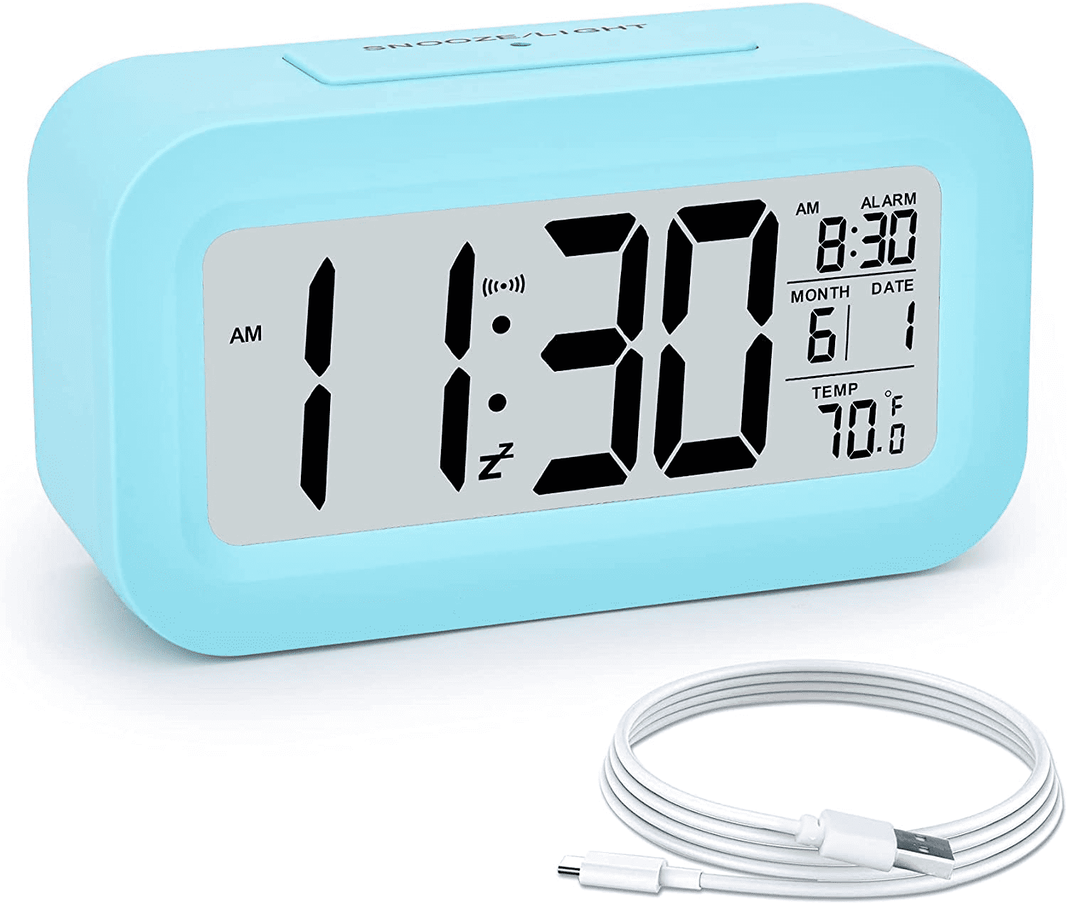 Digital Alarm Clock for Kids, Upgraded LCD Alarm Clocks with Large ...