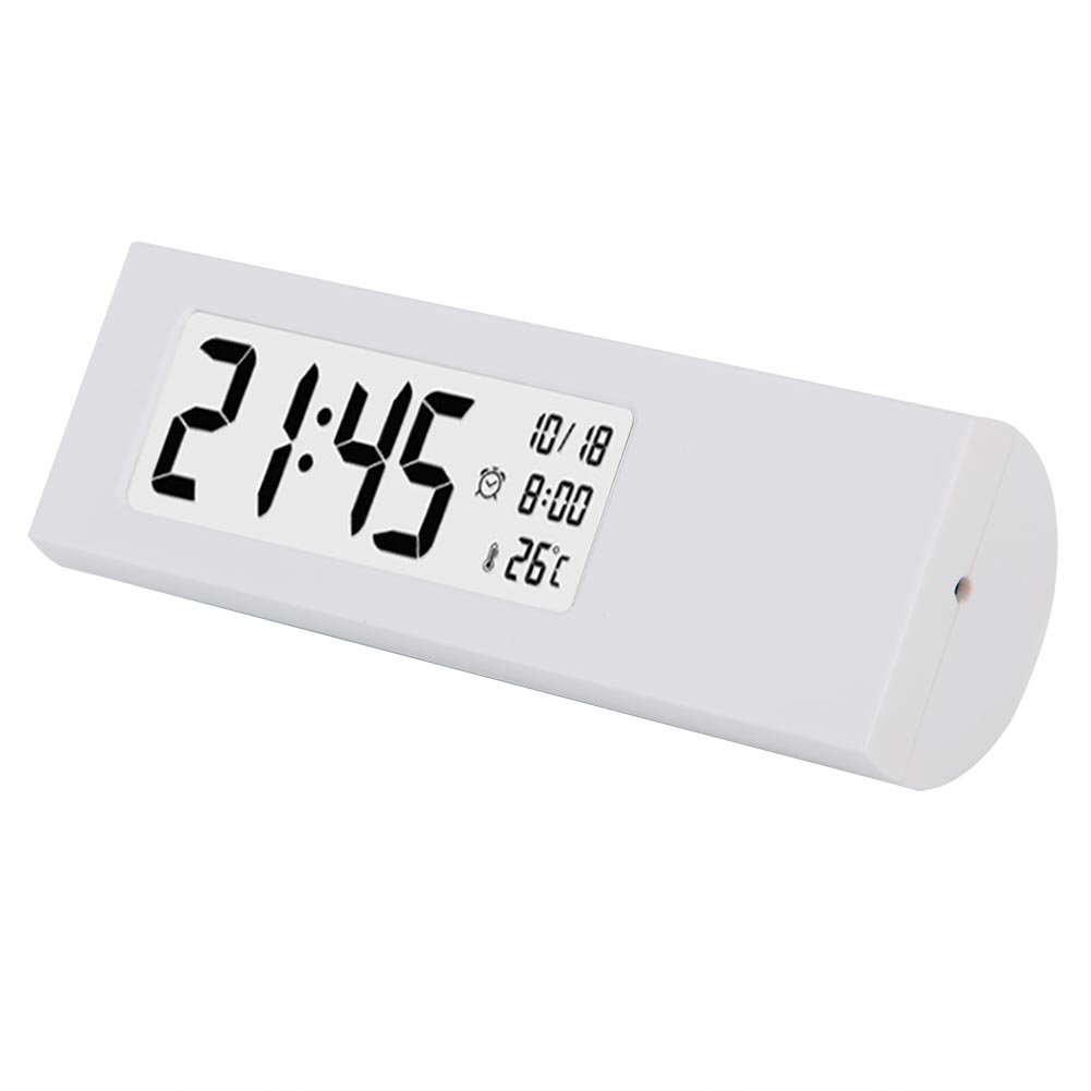 Digital Alarm Clock LCD Display Bedside Clock with Day Date Temperature ...