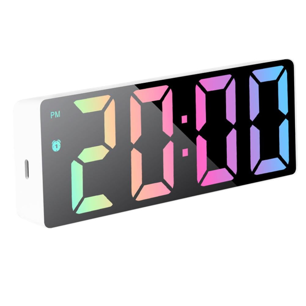 Digital Alarm Clock, LED Alarm Clock for Bedroom, Electronic Desktop ...