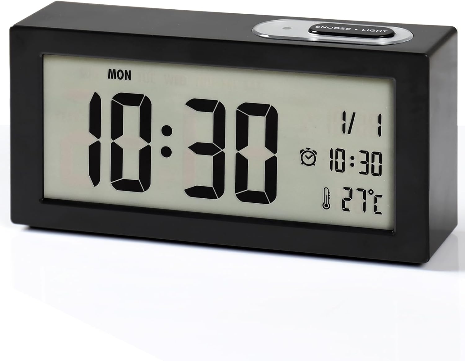 Digital Alarm Clock,LED Clock for Bedroom, Electronic Desktop Clock ...