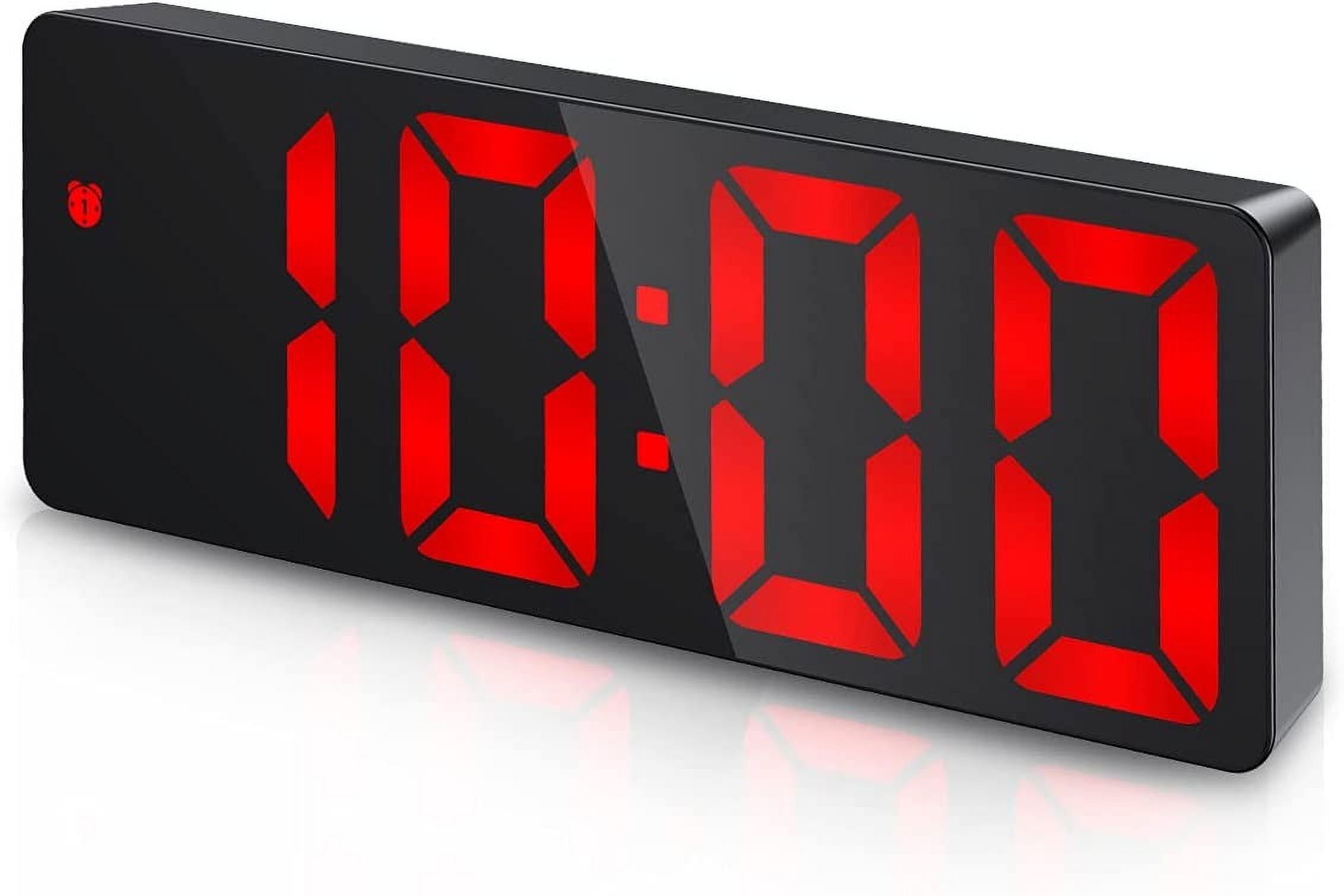 Digital Alarm Clock, LED Clock for Bedroom, Electronic Desktop Clock ...