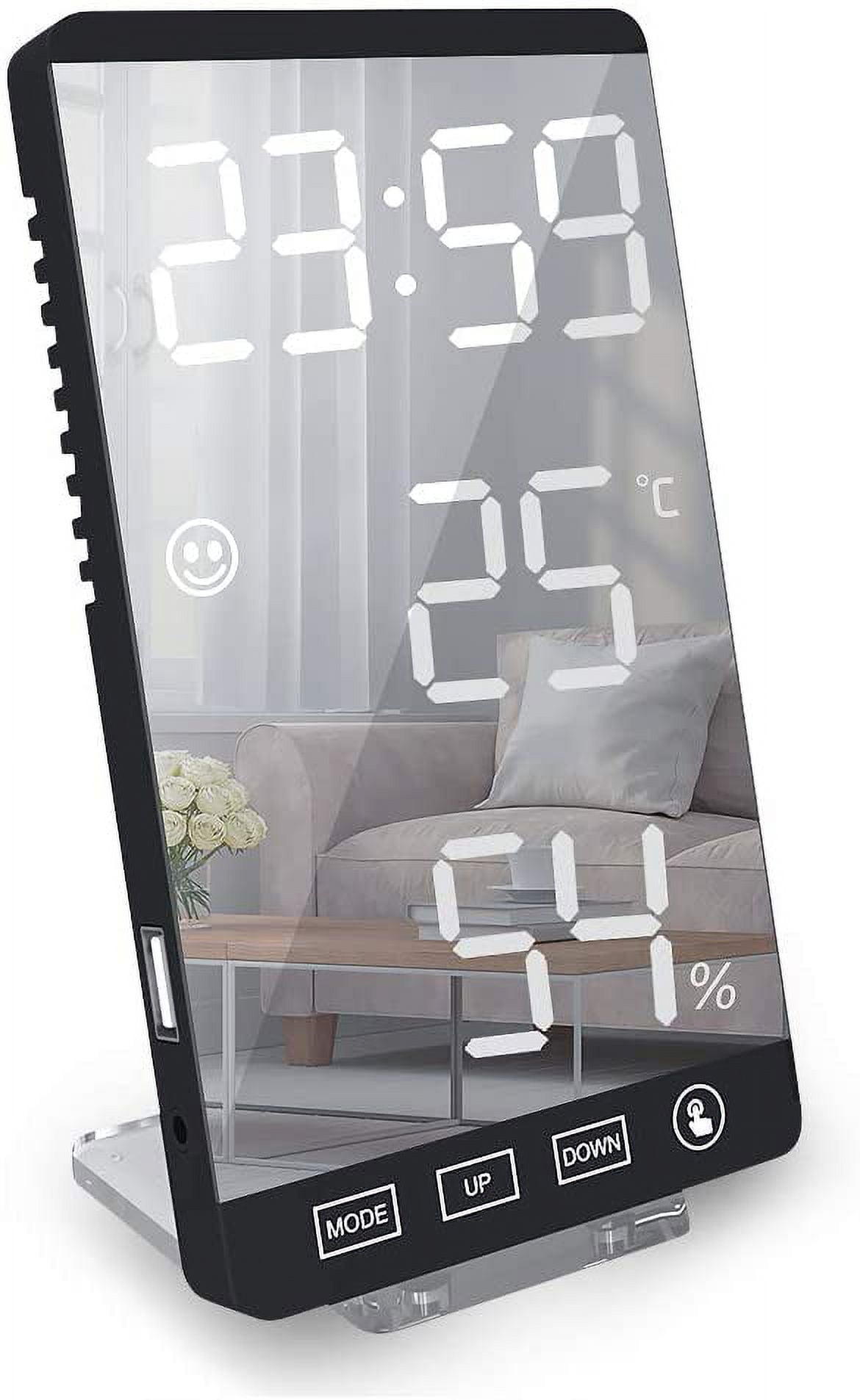 Digital Alarm Clock, Large 6'' LED Display Digital Clock, 4 Brightness ...