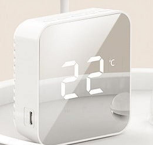 Digital Alarm Clock,Large Display LED And Mirror Desk Clock with ...
