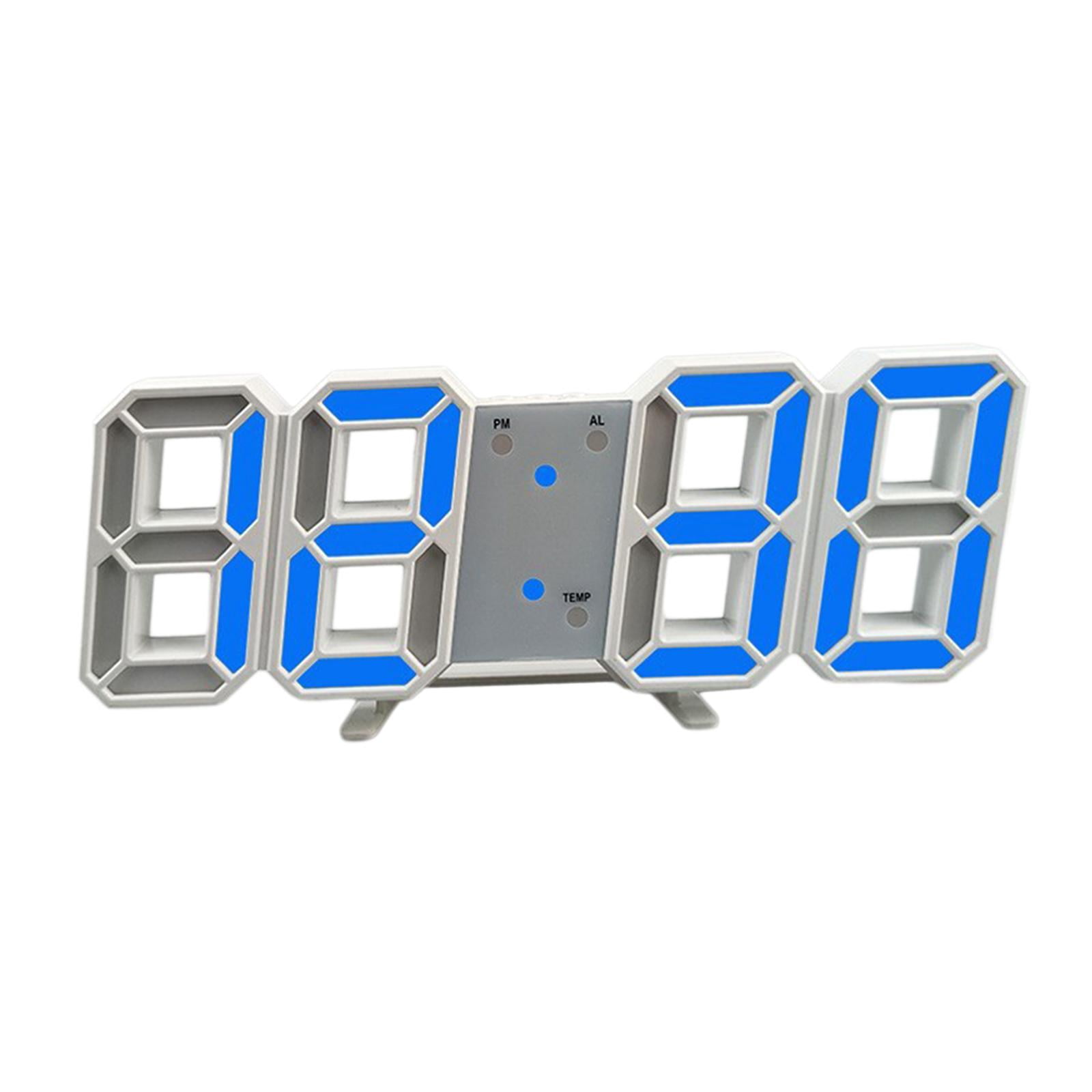 Digital Alarm Clock Large Display LED Wall Clock for Bedside Home Study ...
