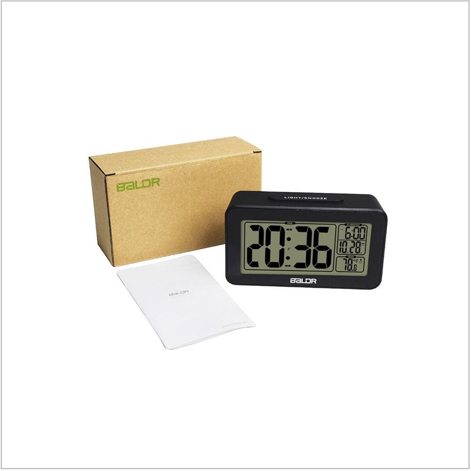 Digital Alarm Clock Large LCD Display Snooze Electronic Kids Light ...