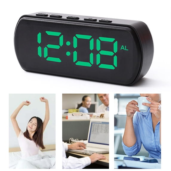 Digital Alarm Clock, Large LED Display Desktop Clock, Voice Activated ...